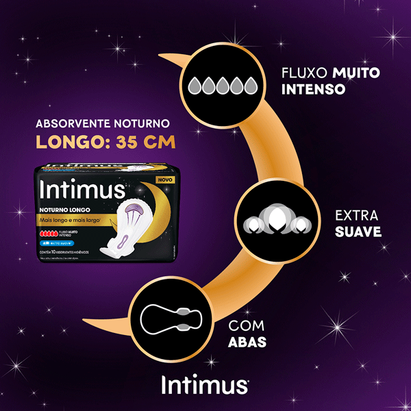 Absorvente Intimus® Noturno Extra Proteção Longo