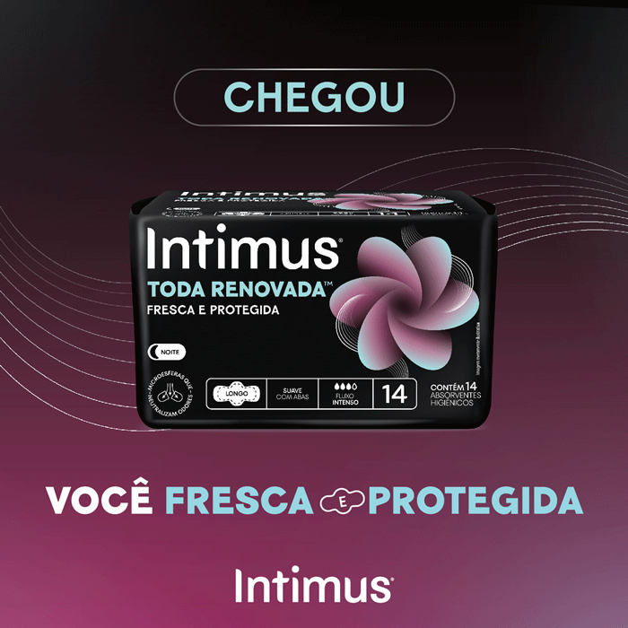 Absorvente Intimus® Toda Renovada Noturno 14 unidades – Fresca e Protegida